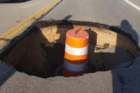 WOW! Massive hole opens up in Michigan road | Fix MI State