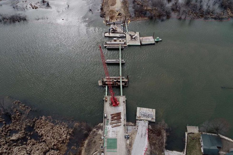 MDOT photos show M-55 bridge construction progress | Fix MI State